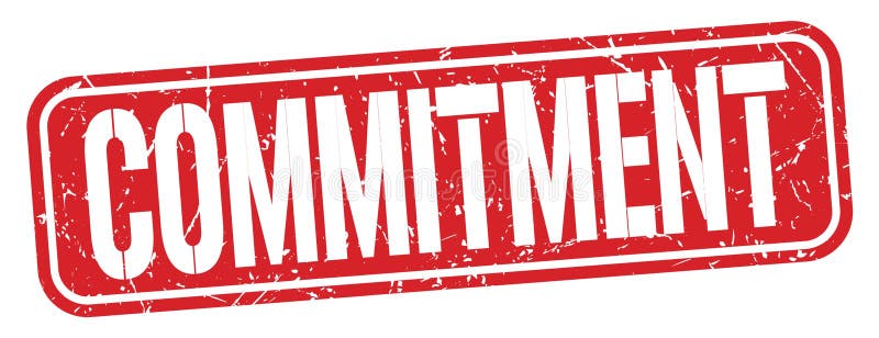COMMITMENT Text Written on Red Stamp Sign Stock Illustration ...