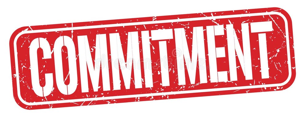 COMMITMENT Text Written on Red Stamp Sign Stock Illustration ...