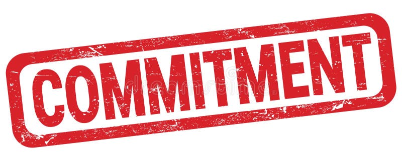 COMMITMENT Text Written on Red Rectangle Stamp Stock Illustration ...