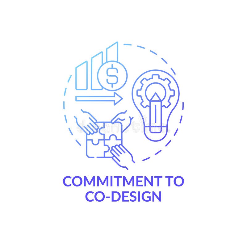 Commitment To Co-design Concept Icon Stock Vector - Illustration of ...