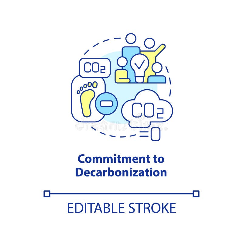 Commitment To Decarbonization Concept Icon Stock Vector Illustration