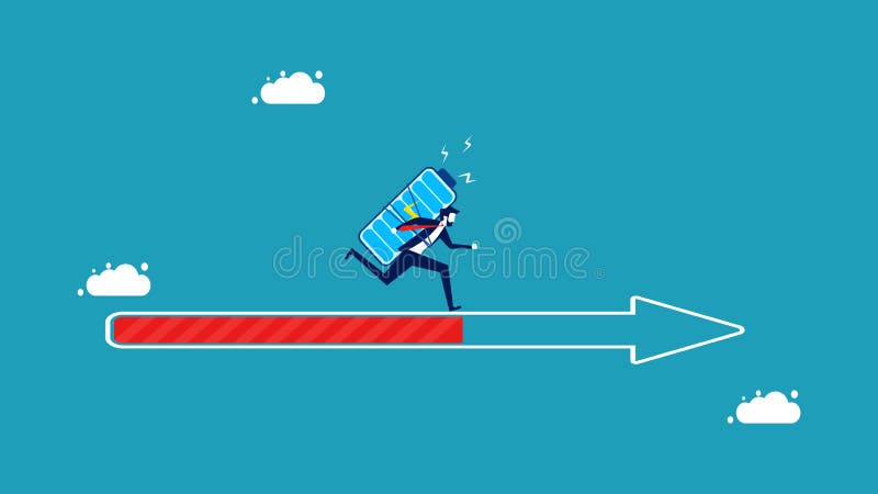 Commitment To Mission for Progress. Businessman Running at Full ...