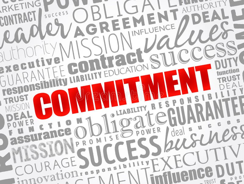 Commitment Word Cloud Collage Stock Image - Image of collage, guarantee ...