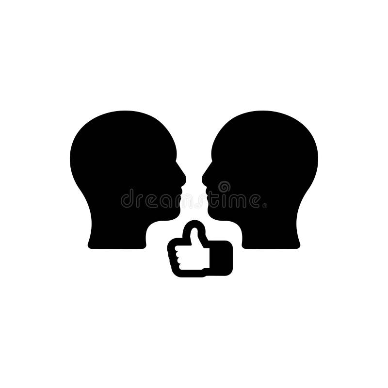 Black Solid Icon for Commitments, Dedication and Loyalty Stock Vector ...