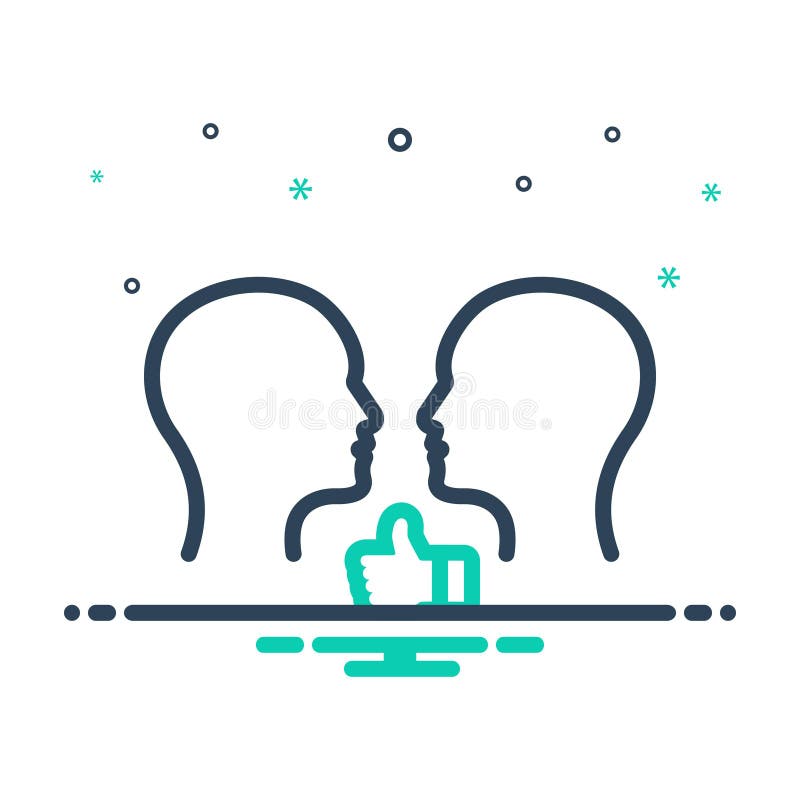 Mix Icon for Commitments, Dedication and Loyalty Stock Illustration ...