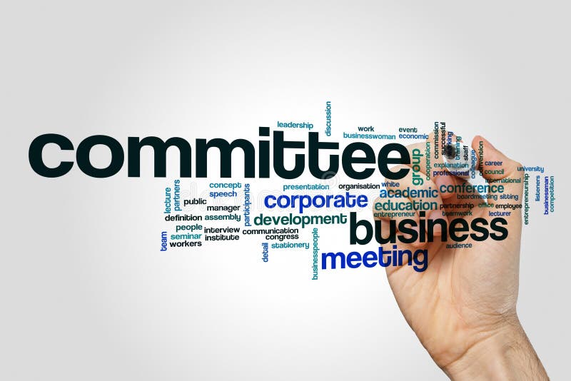 Committee Word Cloud on Grey Background Stock Illustration ...