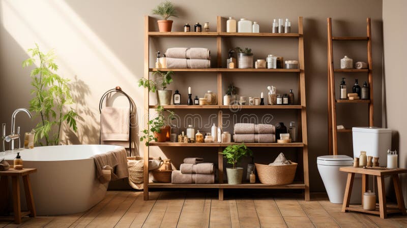 Commode Bathroom Accessories on White Stock Image - Image of home ...