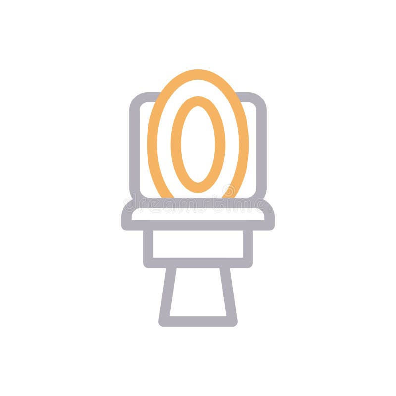 Commode Vector Color Line Icon Stock Vector - Illustration of pack ...