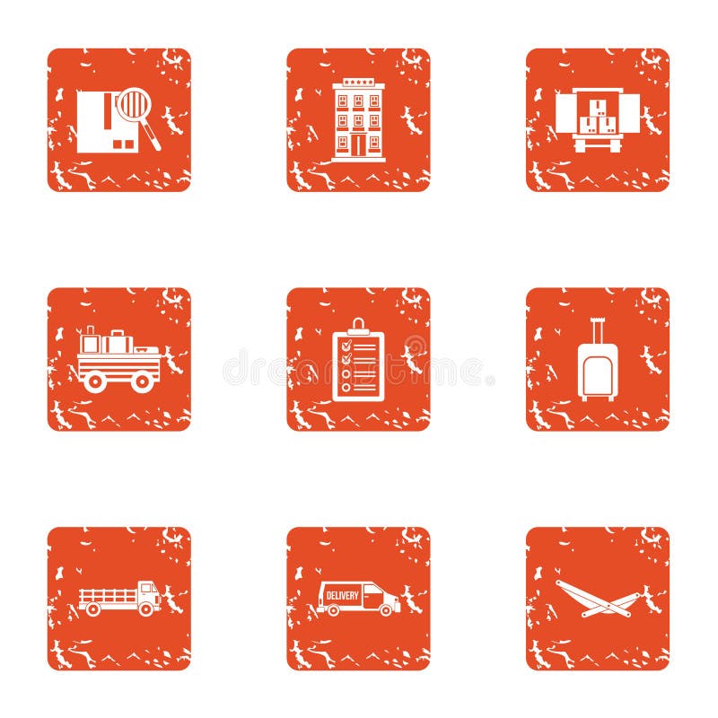 Commode Icons Set, Grunge Style Stock Vector - Illustration of commode ...