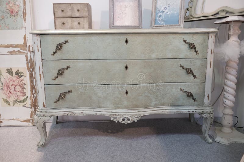 Commode shabby chic stock image. Image of vintage, drawer - 111203219