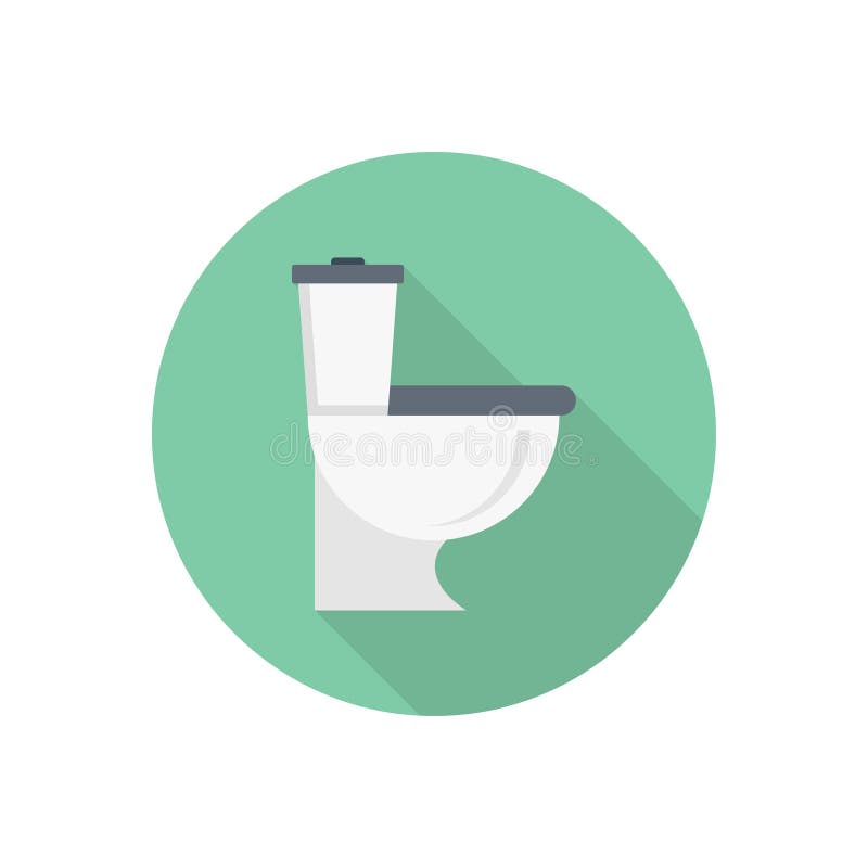 Commode Vector Flat Colour Icon Stock Vector - Illustration of bathroom ...