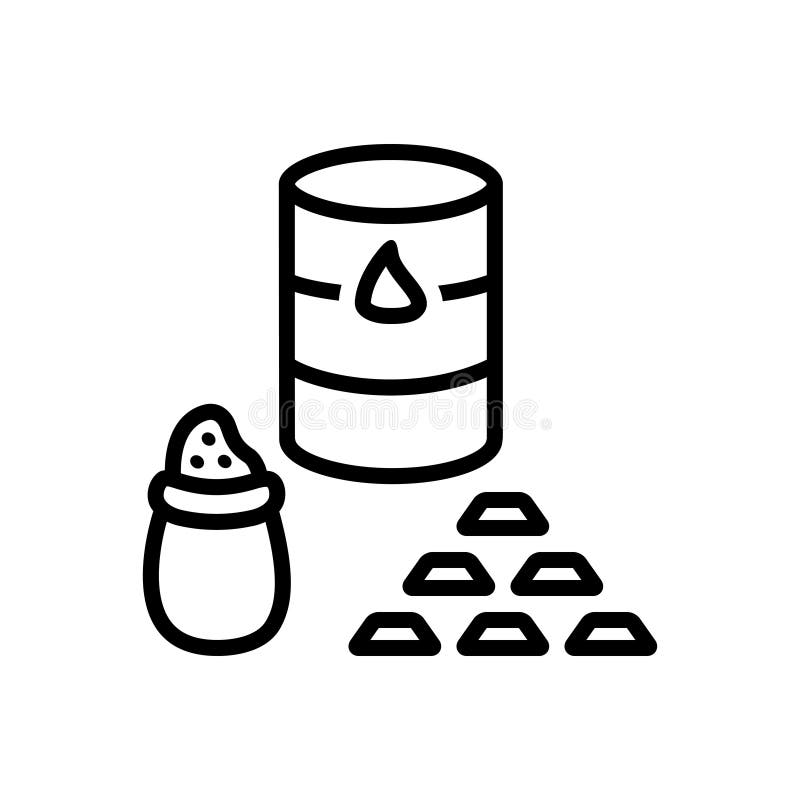Black Solid Icon for Commodities, Crude and Market Stock Vector ...