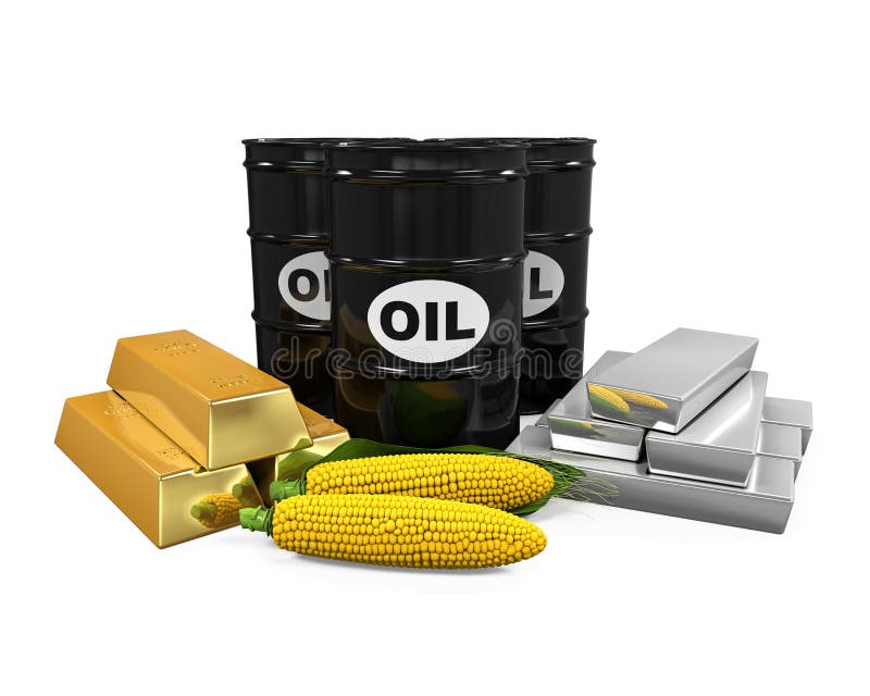 Agricultural Commodities Of The Plant Origin Icons Set In Flat Style ...