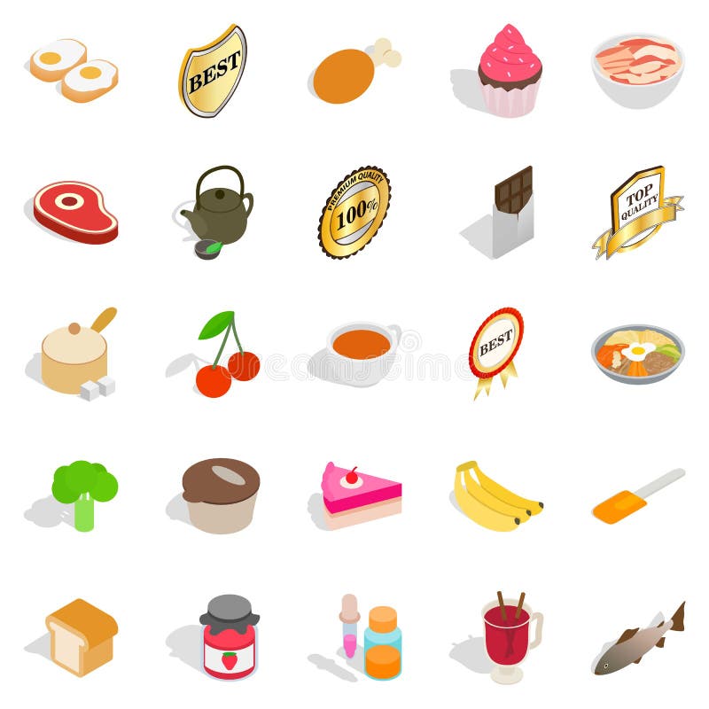 Commodity Icons Set stock vector. Illustration of eggs - 78563706