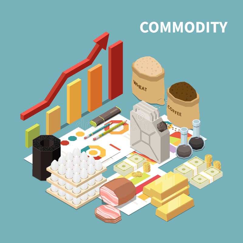 Commodity Market Growth Composition Stock Vector - Illustration of ...