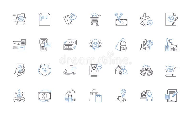 Commodity Markets Line Icons Collection. Futures, Options, Derivatives ...