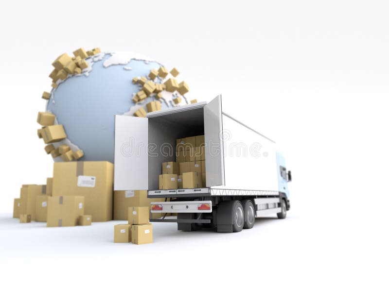 Commodity transportation stock illustration. Illustration of courier ...