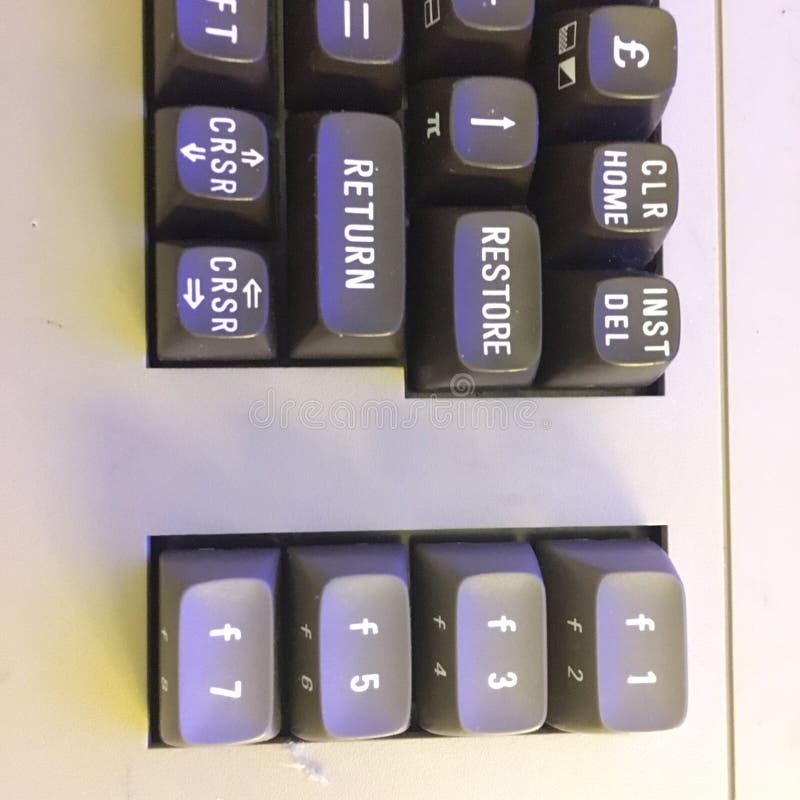 Computer Commodore 64. MOS 6510, 1982 Retro Computer Stock Image ...