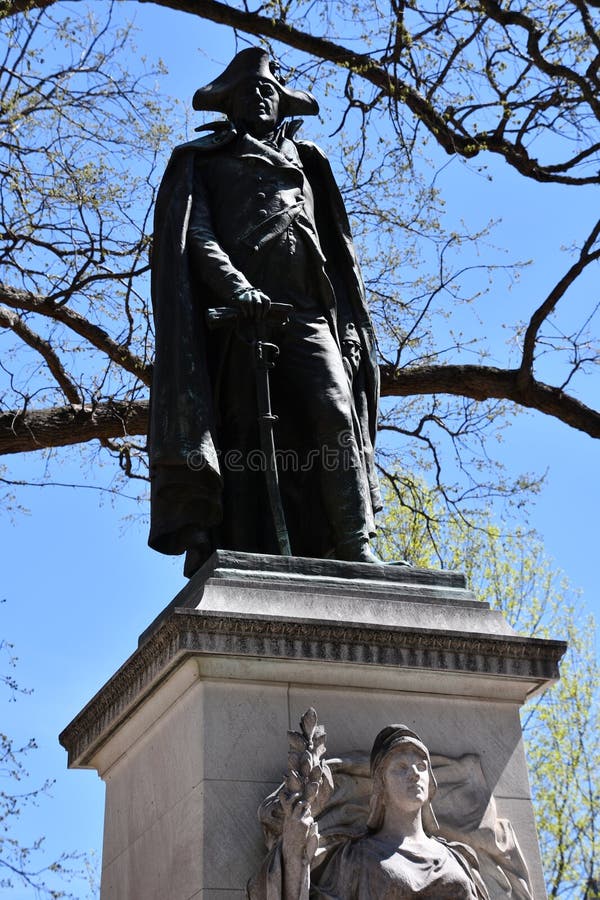 Commodore John Barry Statue at Franklin Park in Washington DC Stock ...