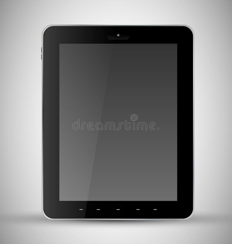 Common Black Tablet stock illustration. Illustration of glossy - 25200271