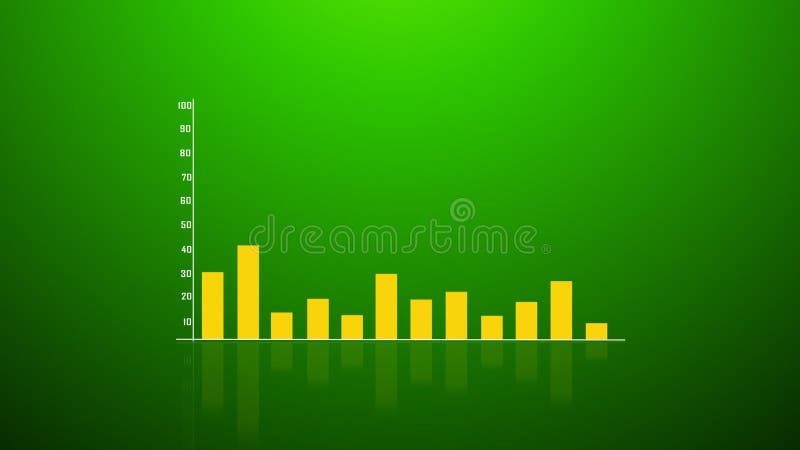 A Common Chart Showing Positive Trend. Graph Axes Showing Monthly ...