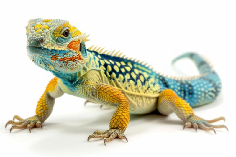 Common Collared Lizard Showcases Its Bright Vibrant Colors while ...