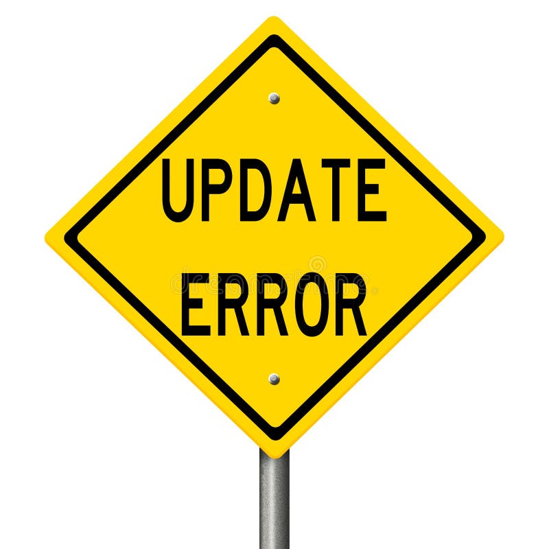 Rendering of a Yellow Highway Sign with Error Message Stock ...