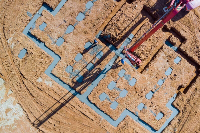 Strip Foundations with Formwork during the Construction of a House ...