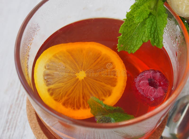 Common Cure for Common Cold - Lemon, Mint, Raspberry, Ginger Stock ...