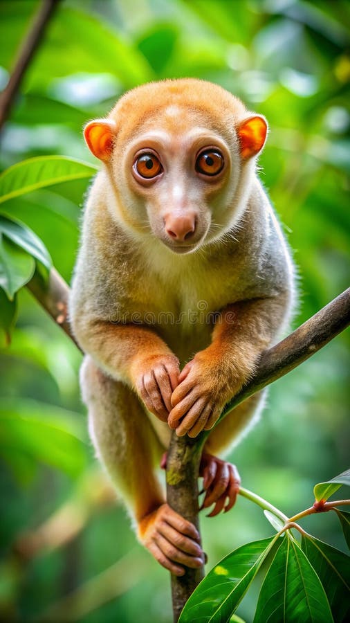 Common Cuscus Monkey Goes Jungle Stock Illustration - Illustration of ...