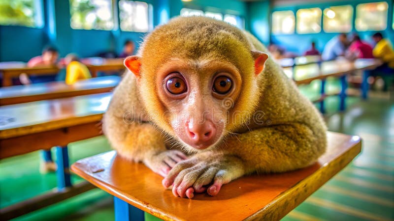 Common Cuscus Monkey Rests School Stock Illustration - Illustration of ...