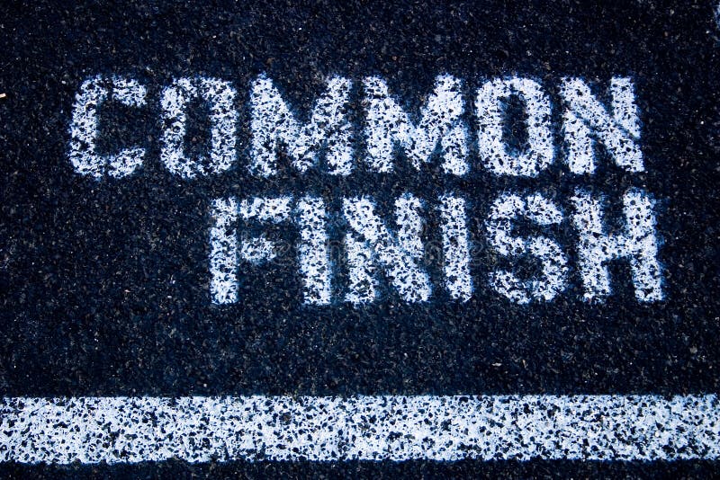 Common Finish Sign On Track & Field Course Stock Image - Image of ...