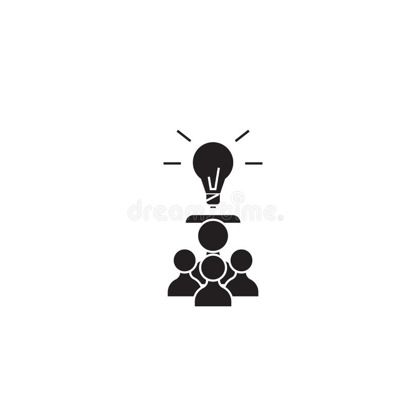 Common Goal Black Vector Concept Icon. Common Goal Flat Illustration ...