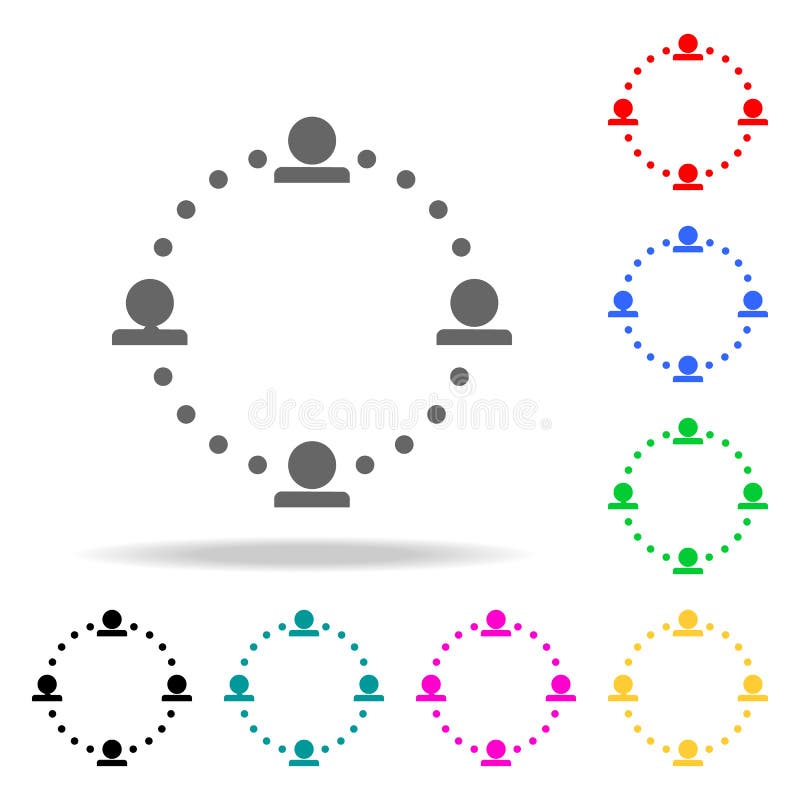 Common Ground between People Icon. Elements of Teamwork Multi Colored ...
