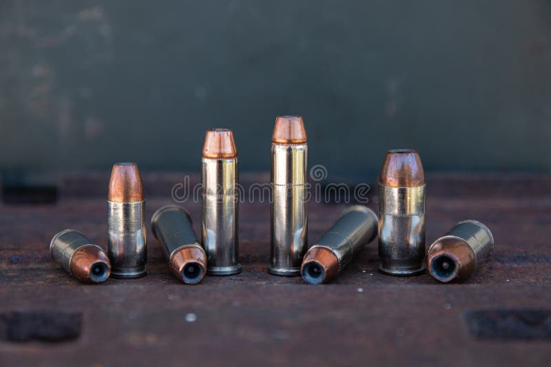 Common Handgun Caliber Comparison 2 Stock Photo - Image of weapon ...