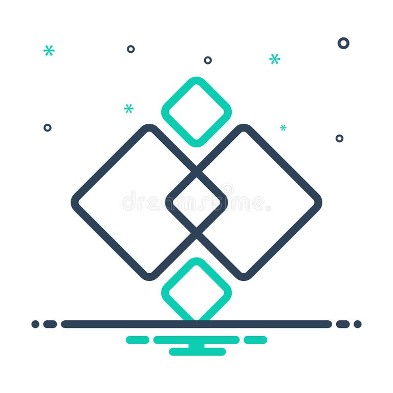 Mix Icon for Common, Shape and Equal Stock Illustration - Illustration ...