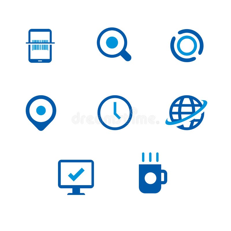 Information Technology Icons Set Design Stock Illustration ...