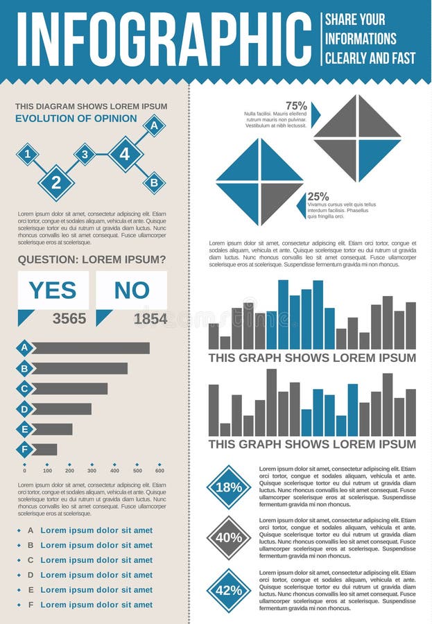 Common Infographic Template Stock Vector - Illustration of design ...