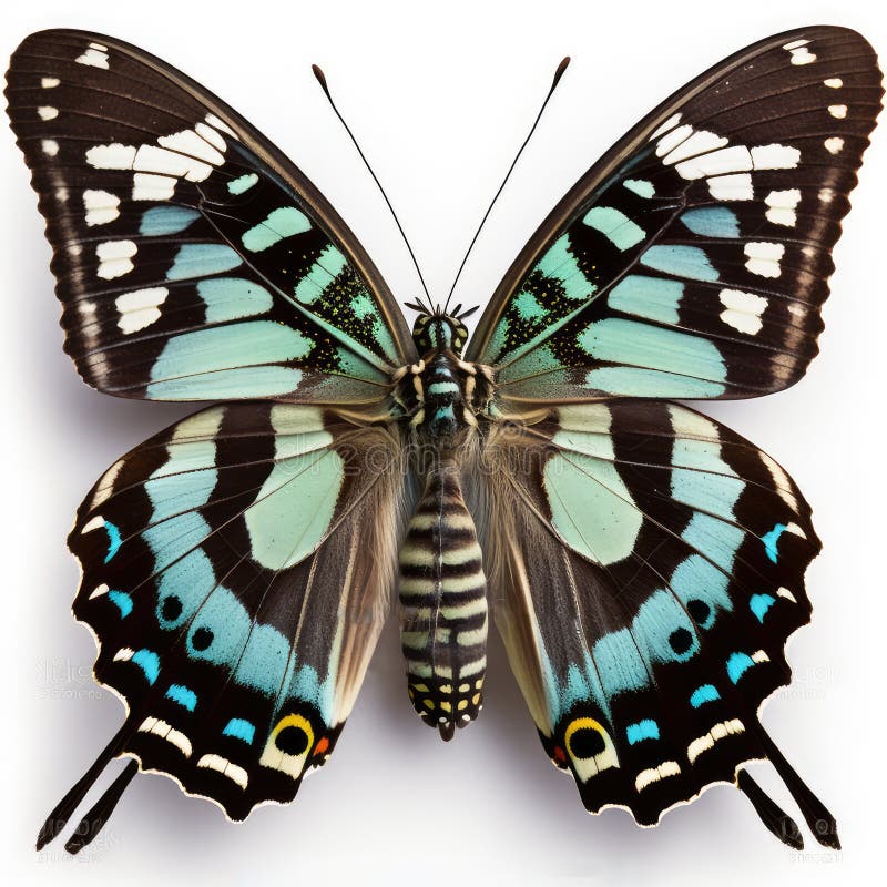 Common Jay Graphium Doson Butterfly. Beautiful Butterfly in Wildlife ...
