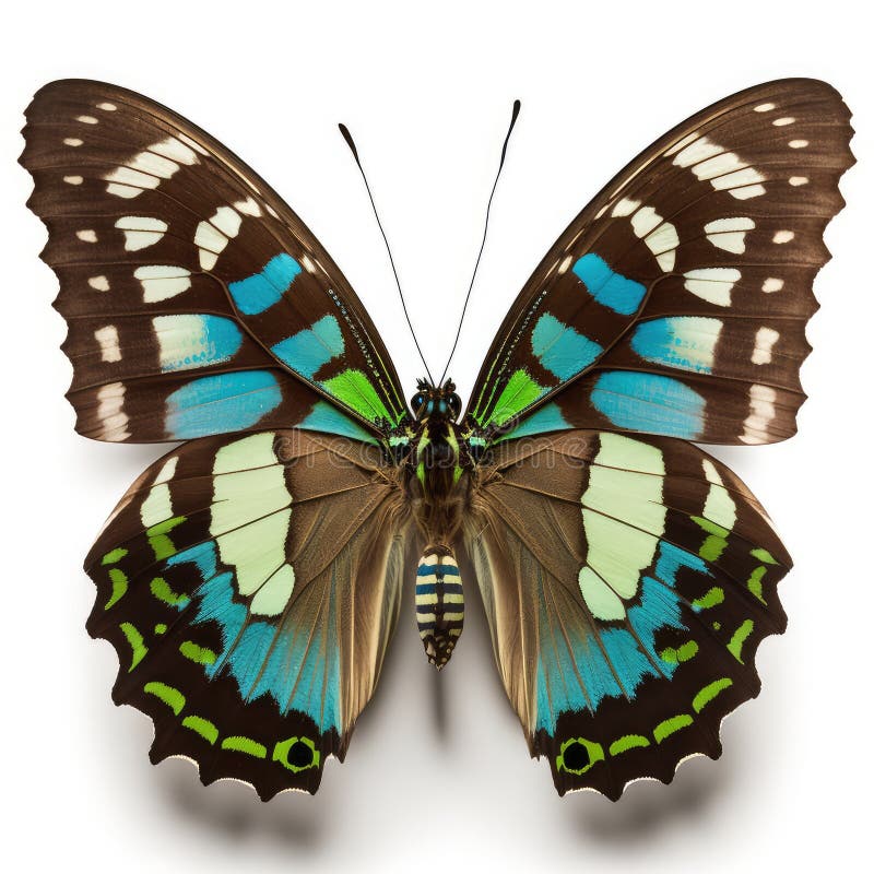 Common Jay Graphium Doson Butterfly. Beautiful Butterfly in Wildlife ...