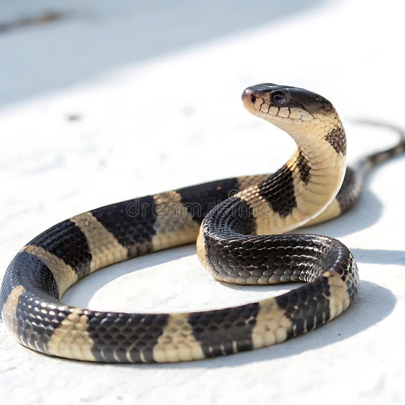 Common Krait in Transparent Background Closeup of a Boa Constrictor ...