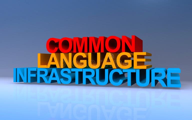 Common Language Infrastructure on Blue Stock Photo - Image of framework ...