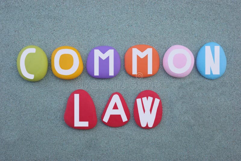 Common Law, Creative Text Composed with Hand Painted Multi Colored ...