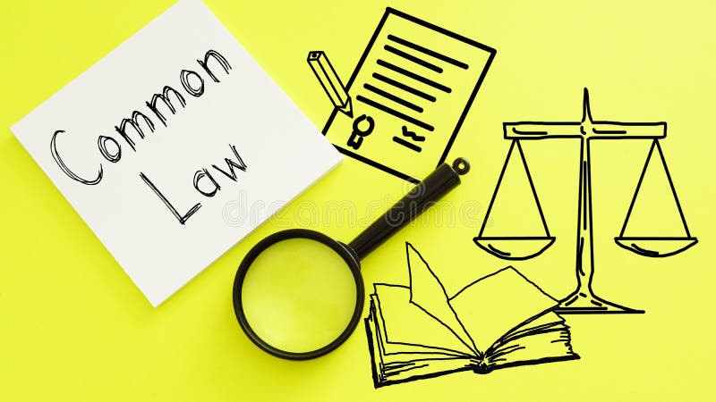 Common Law is Shown Using the Text Stock Image - Image of civil, gavel ...