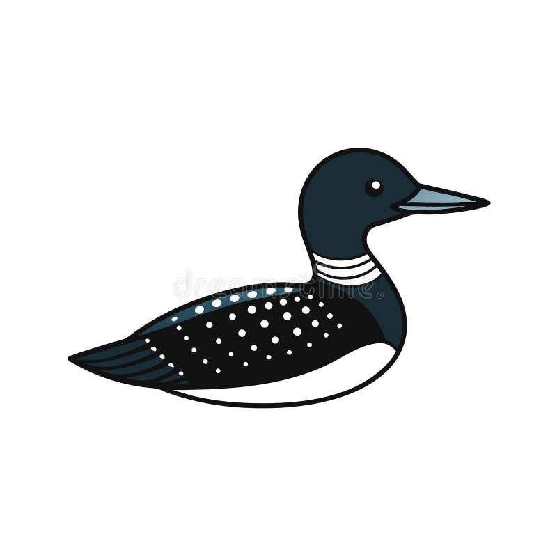 Common Loon Bird Learns Icon Vector Stock Vector - Illustration of ...