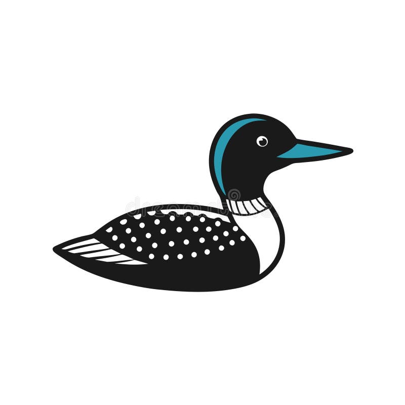 Common Loon Bird Play Icon Vector Stock Vector - Illustration of design ...
