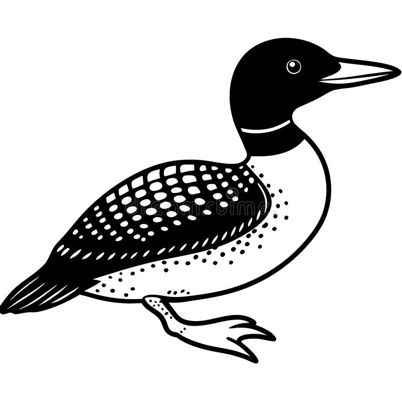 Common Loon Bird Runs Icon Vector Stock Vector - Illustration of design ...