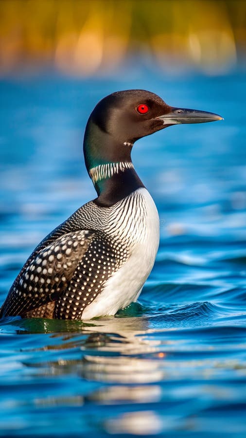 Common Loon Bird Walks Ocean Stock Illustration - Illustration of cute ...
