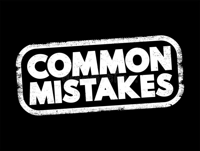 Common Mistakes Stock Illustrations – 301 Common Mistakes Stock ...