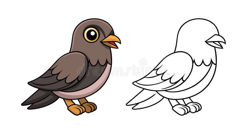 Common Nighthawk Bird Colorful Artwork Stock Illustration ...